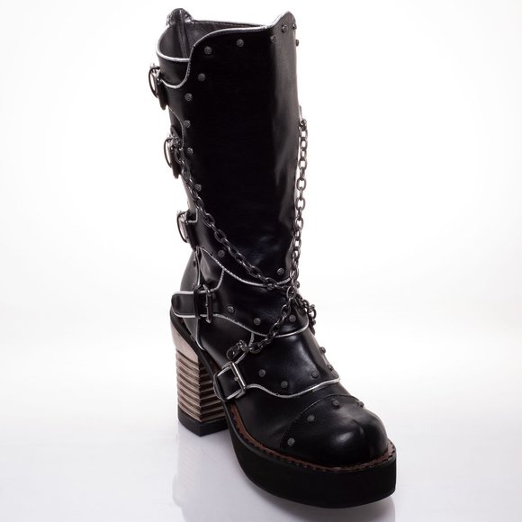 Hades | Shoes | New Hades Motorhead Steampunk Boots With Chain | Poshmark